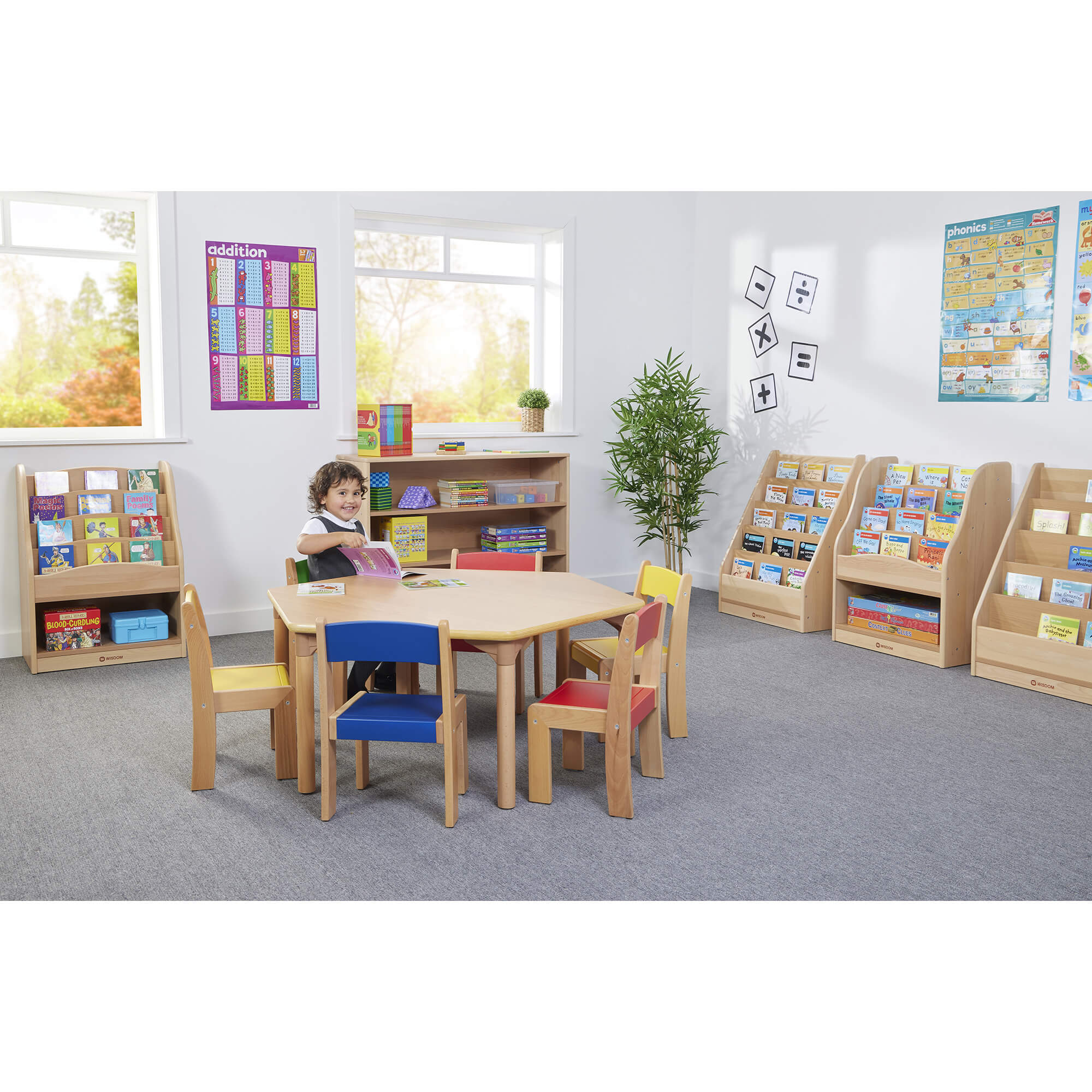 Beechwood Hexagon Table | Profile Education