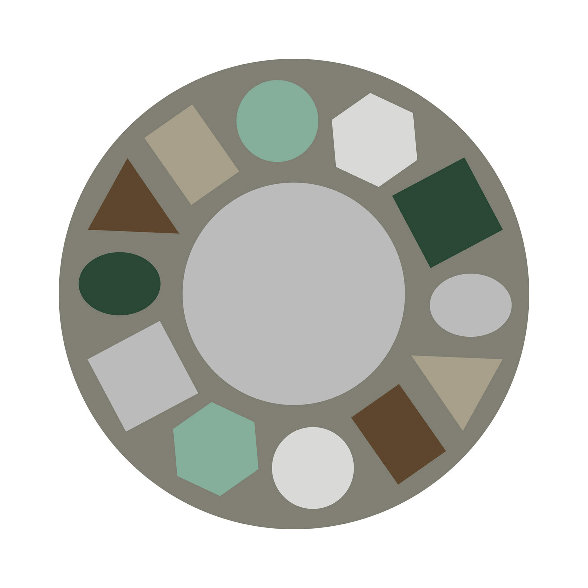 Geometric Shapes Scandi Round Rug | Profile Education